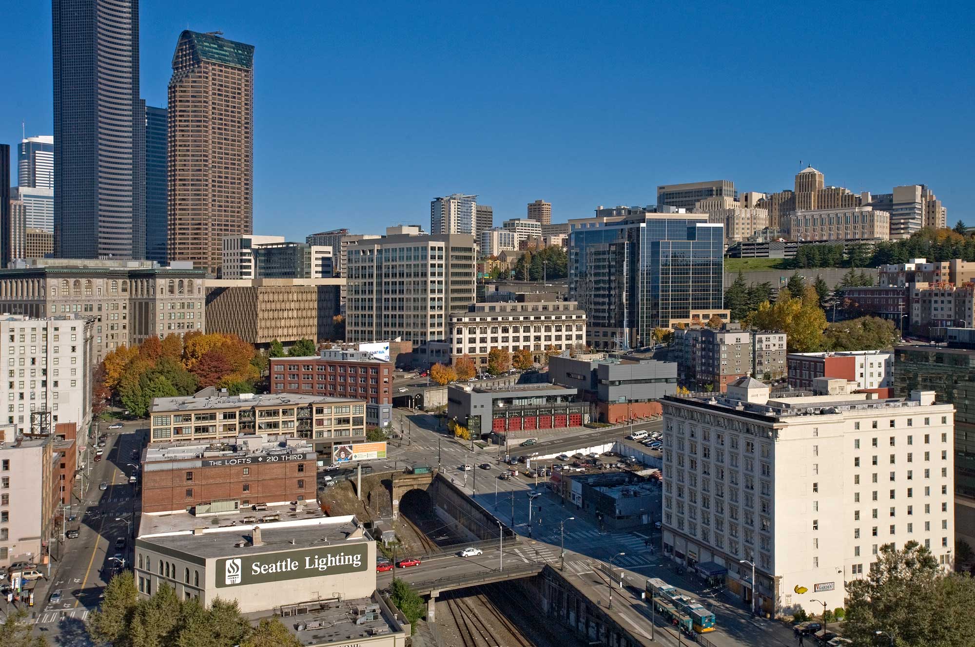 First-Hill-from-GN-Tower-NOW | Seattle Now & Then