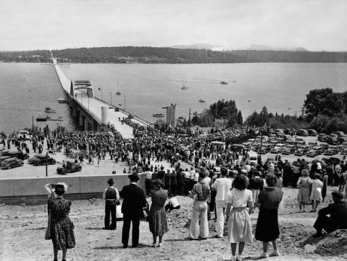 Seattle Now & Then: The Floating Bridge Inauguration | Seattle Now & Then