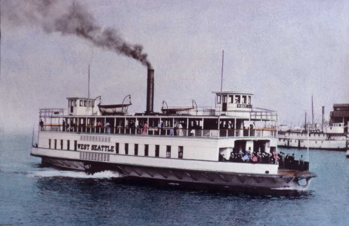 4. West-Seattle-Ferry-hand-colored-WEB | Seattle Now & Then