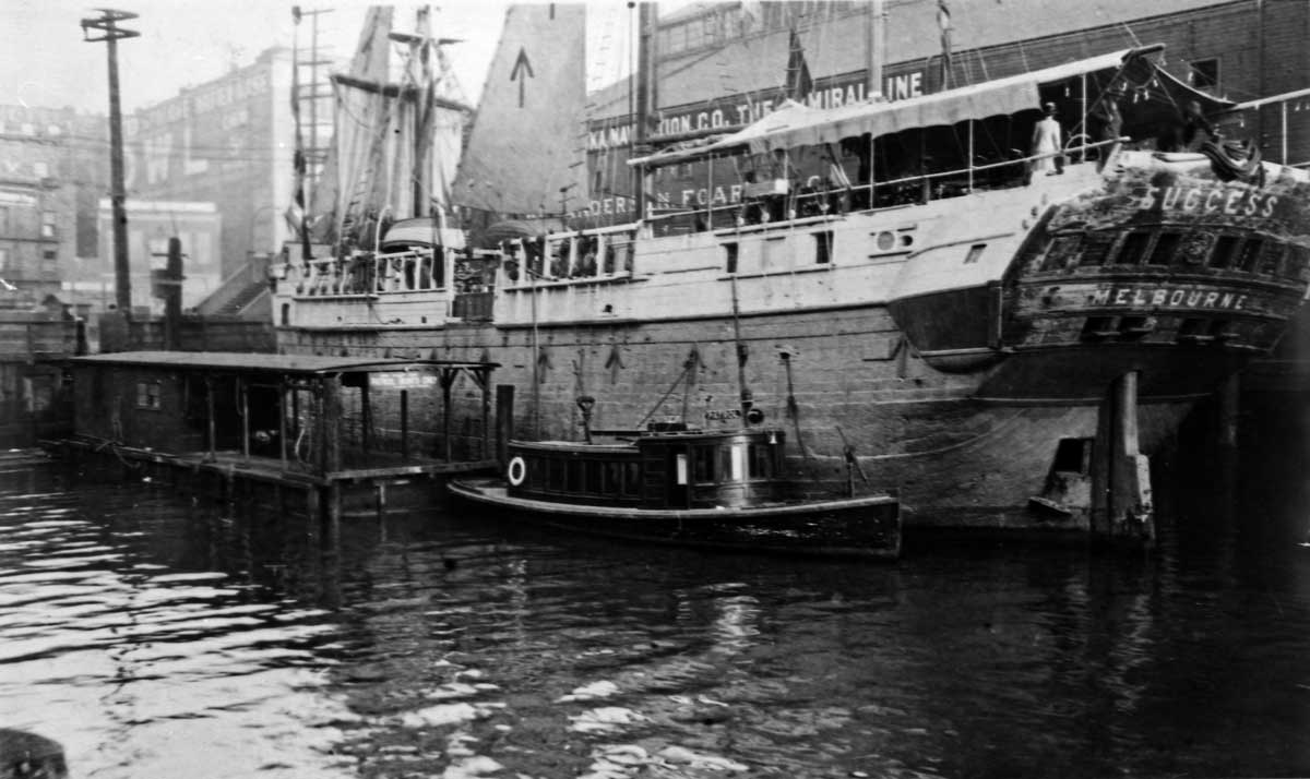 7. Convict-Ship-[Success]-w-Patrol-Boat-Pier-1-WEB | Seattle Now & Then