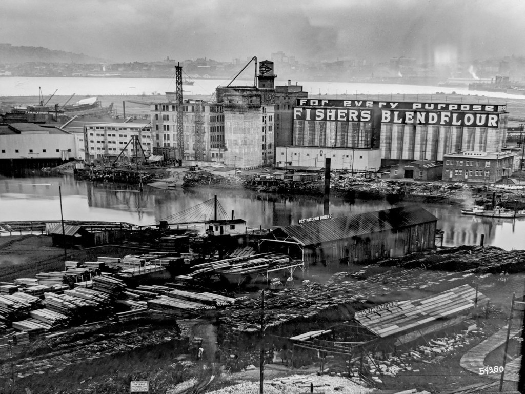 Seattle Now & Then: The Fisher Flouring Mill on Harbor Island, 1917 ...