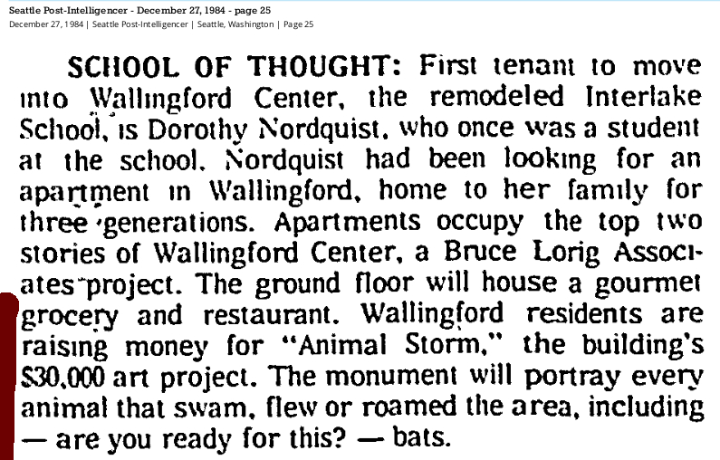 Seattle Now & Then: ‘Animal Storm’ in Wallingford, 1985 | Seattle Now ...